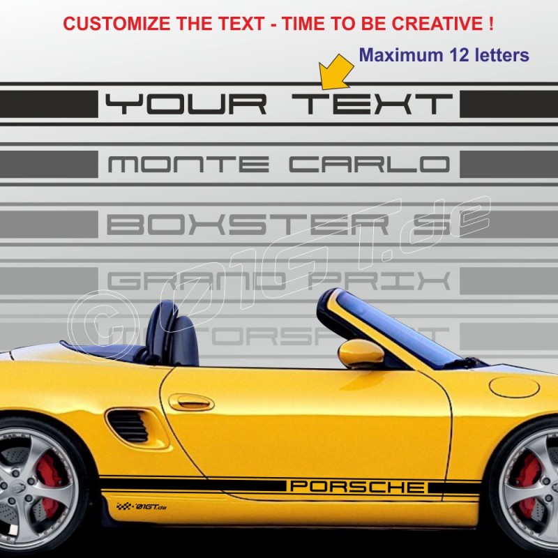 BOXSTER 986 special PORSCHE side skirt decals kit
